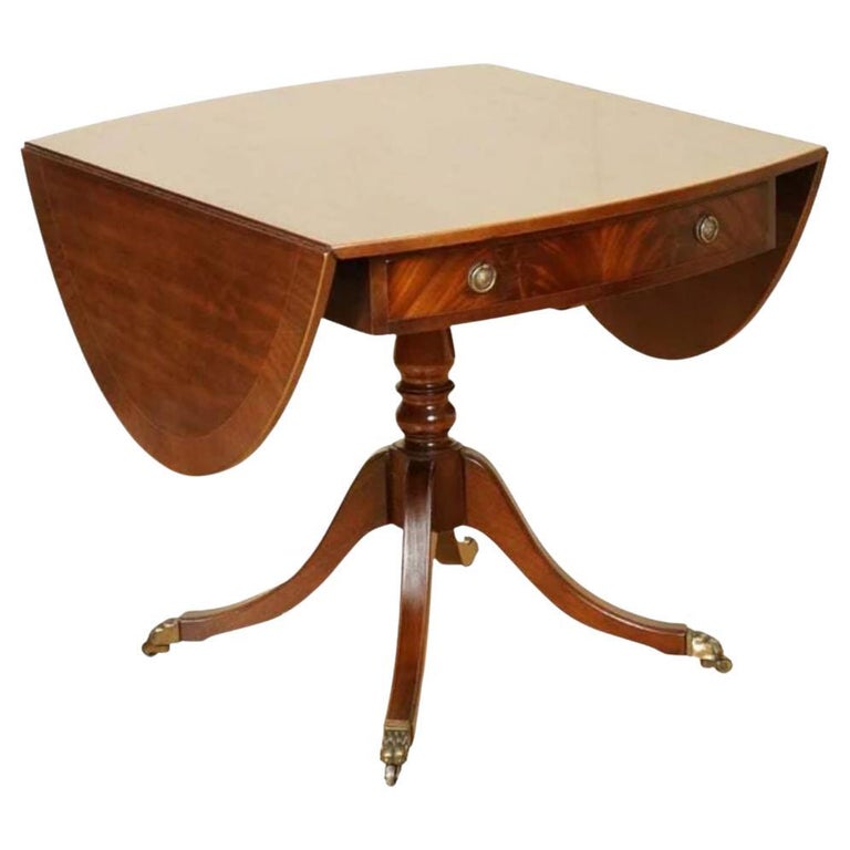 Pembroke Drop Leaf Dining Table Featuring Two Deep Drawers For Sale at ...