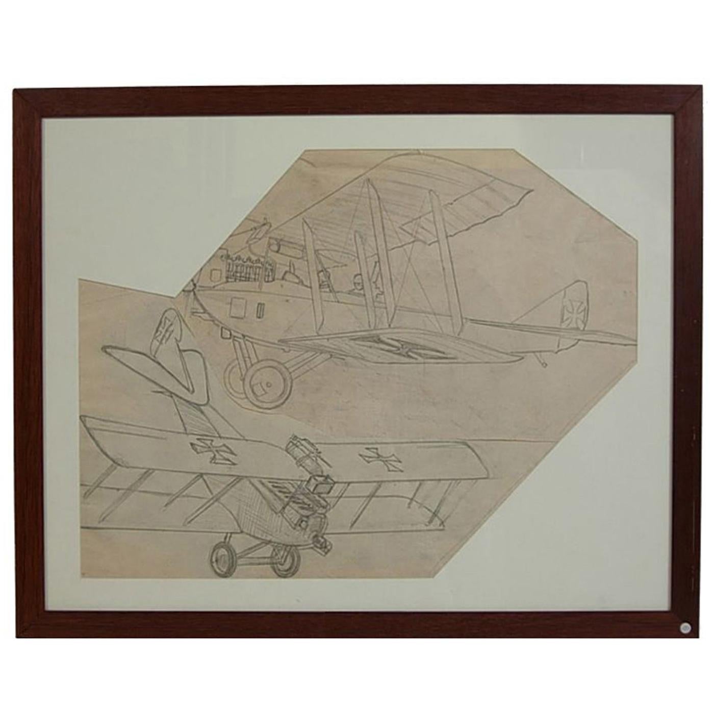 Pencil Drawing Depicting a Brandenburg C I WWI Aircraft by Riccardo ...