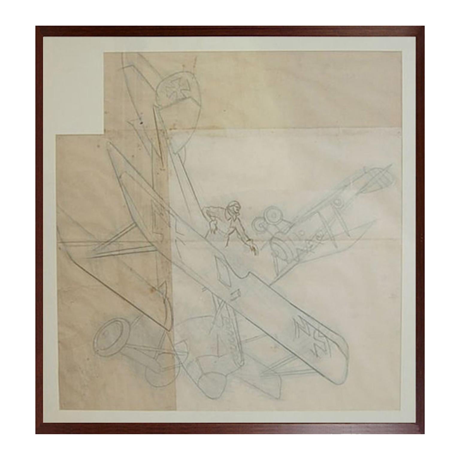 Pencil Drawing Depicting a Brandenburg C I WWI Aircraft by Riccardo ...