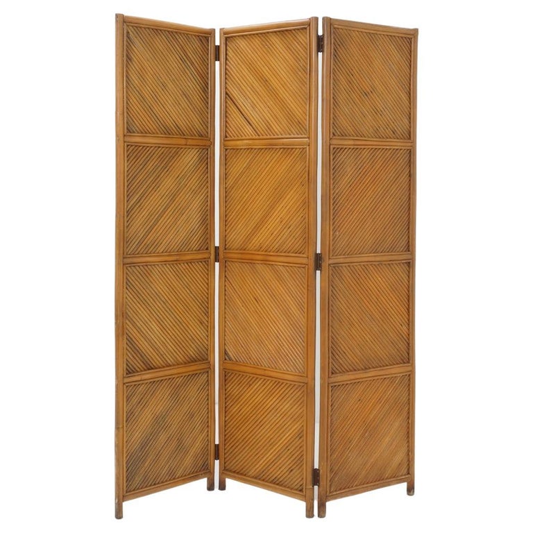 Pencil Folding Reed Screen, 1970s For Sale at 1stDibs