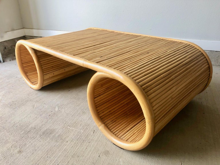 Pencil Reed Bamboo Coffee Table at 1stDibs