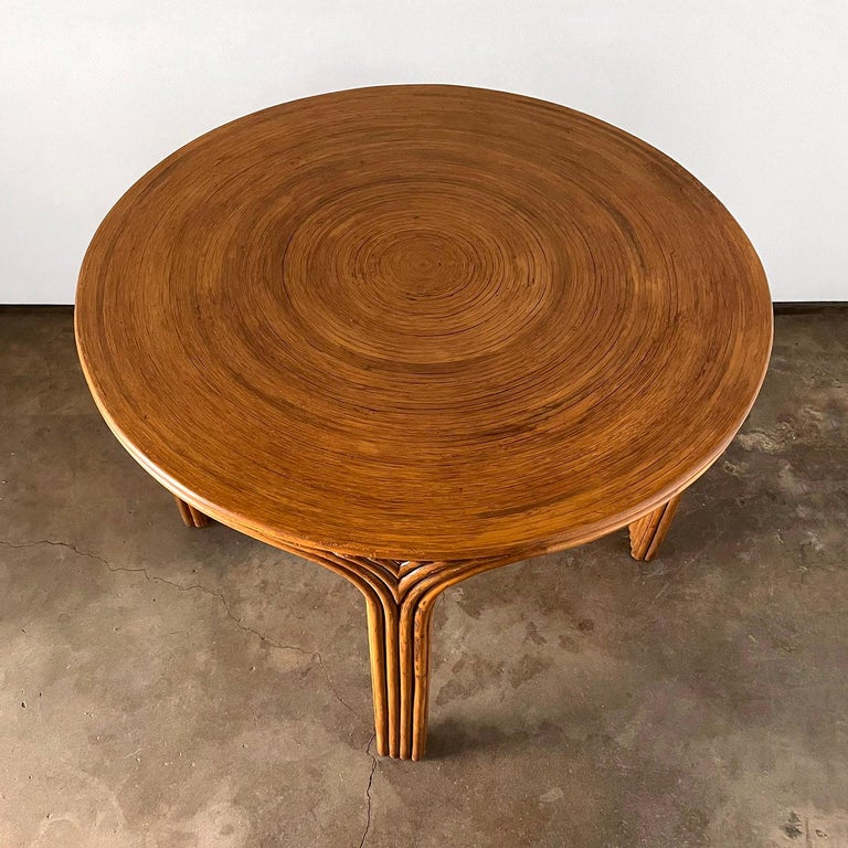 Pencil Reed Rattan Dining Table For Sale at 1stDibs | small rattan ...