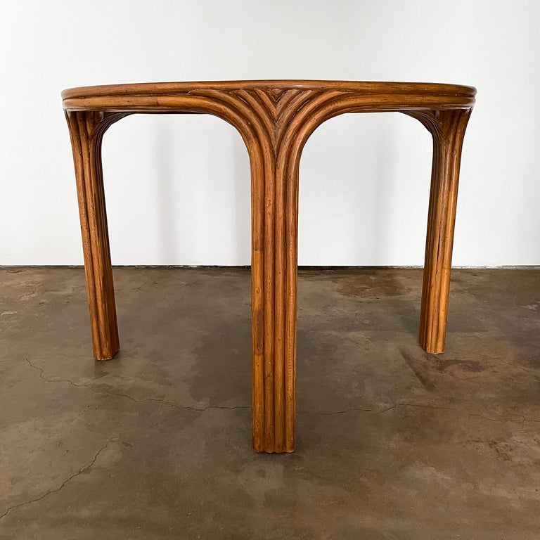 Pencil Reed Rattan Dining Table For Sale at 1stDibs | small rattan ...