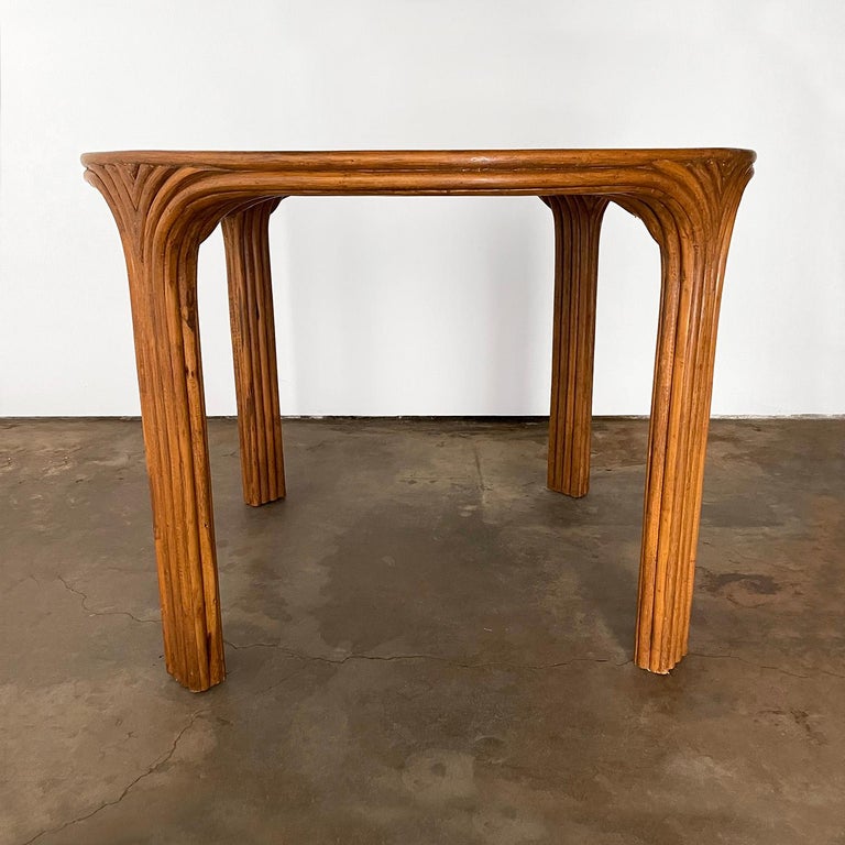 Pencil Reed Rattan Dining Table For Sale at 1stDibs | small rattan ...