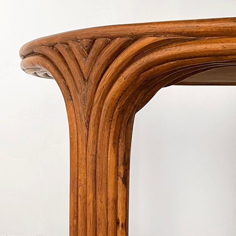 Pencil Reed Rattan Dining Table For Sale at 1stDibs | small rattan ...