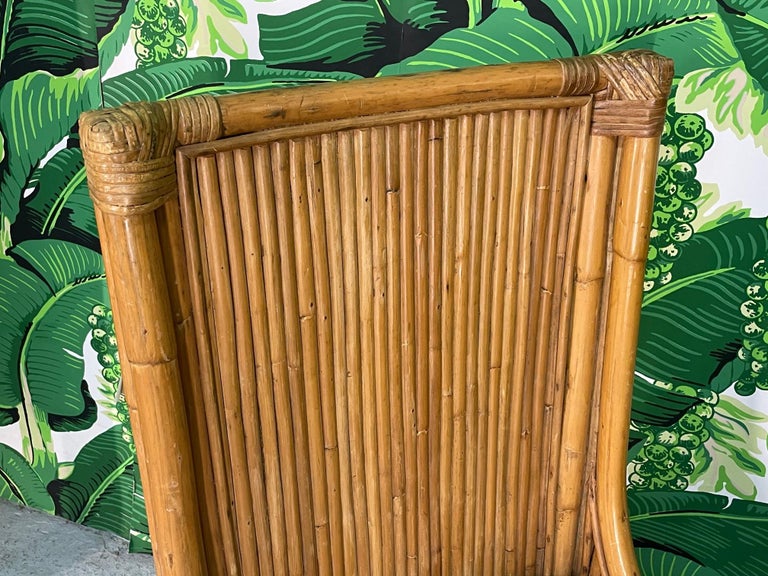 Pencil Reed Rattan High Back Dining Chairs, Set of 10 at 1stDibs