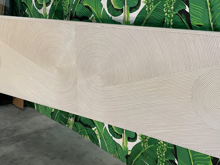 Pencil Reed Rattan King Bed in the Manner of Gabriella Crespi For Sale ...