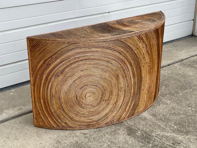 Pencil Reed/ Split Reed Console Table For Sale at 1stDibs