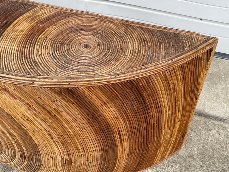 Pencil Reed/ Split Reed Console Table For Sale at 1stDibs