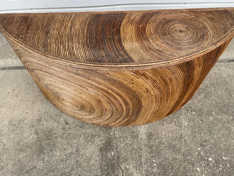 Pencil Reed/ Split Reed Console Table For Sale at 1stDibs