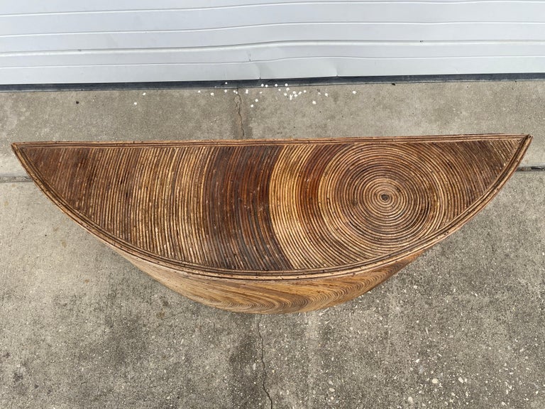 Pencil Reed/ Split Reed Console Table For Sale at 1stDibs