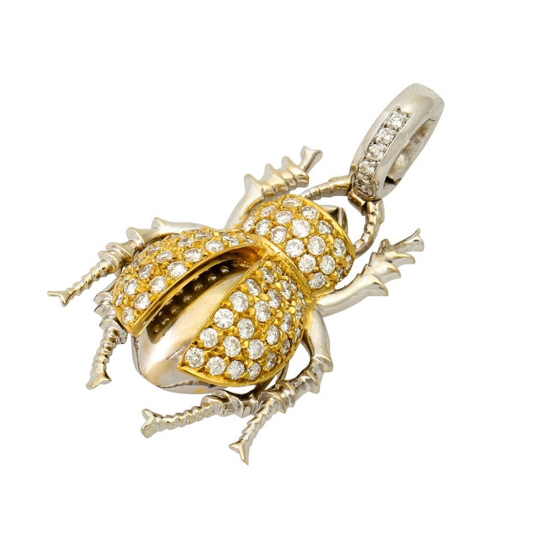 Pendant 'Beetle' with Diamonds For Sale at 1stDibs