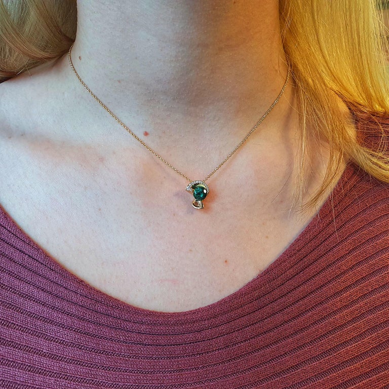 Pendant by Manon ter Hogt, 18k Gold, Tourmaline 1, 29ct, 0, 28 Carat ...
