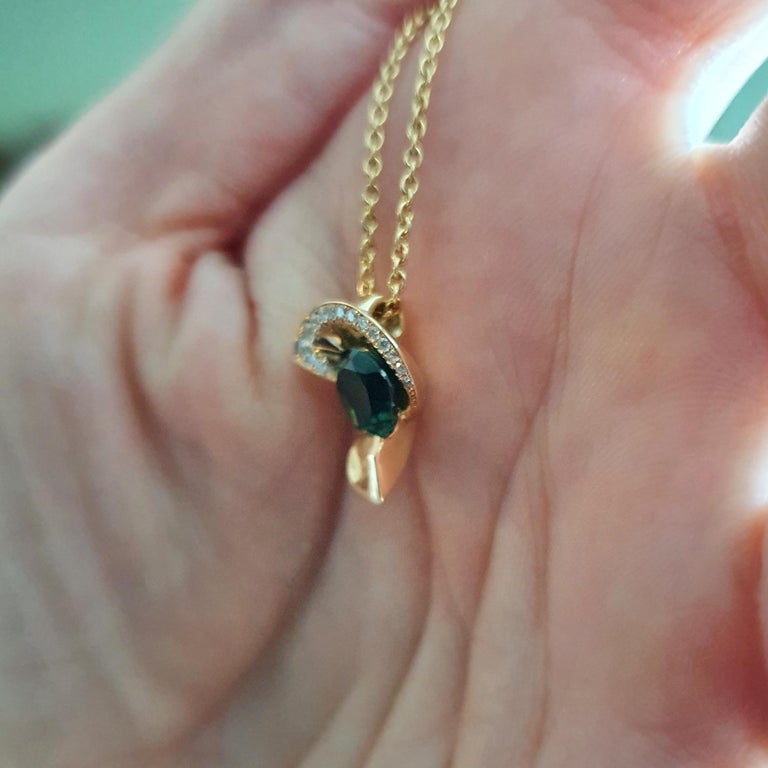 Pendant by Manon ter Hogt, 18k Gold, Tourmaline 1, 29ct, 0, 28 Carat ...