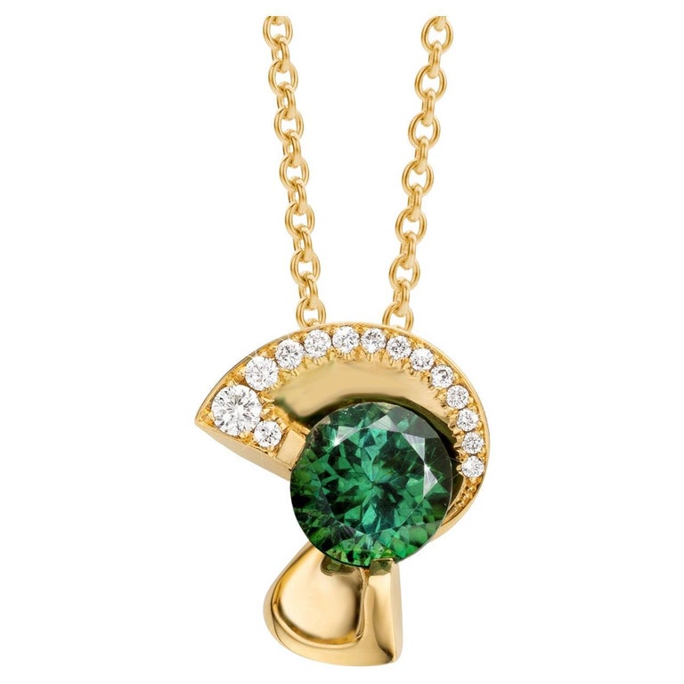 Pendant by Manon ter Hogt, 18k Gold, Tourmaline 1, 29ct, 0, 28 Carat ...
