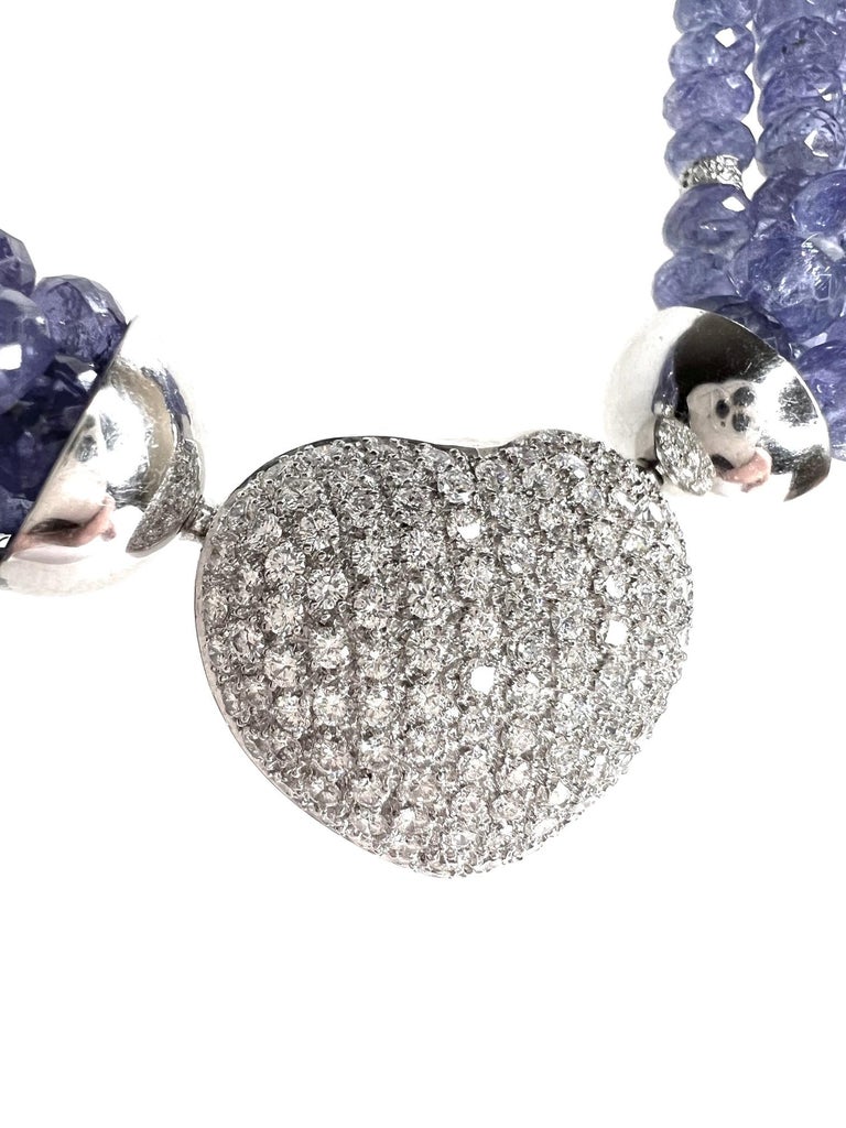 Pendant / Clasp in White Gold with Diamonds For Sale at 1stDibs