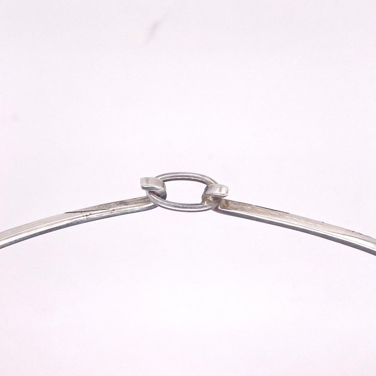 Pendant Collar Necklace, Sterling Silver, Two Stone Drop Pendant For ...