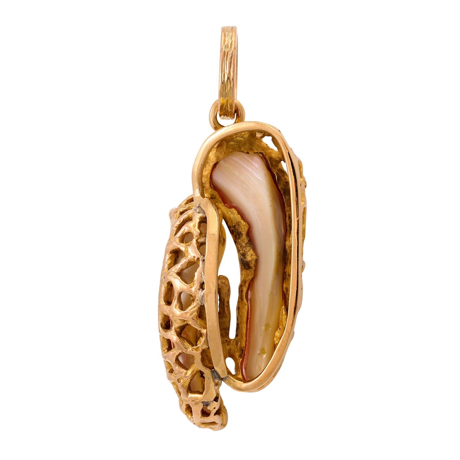 Pendant, Especially with 2 Biwa Cultured Pearls For Sale at 1stDibs