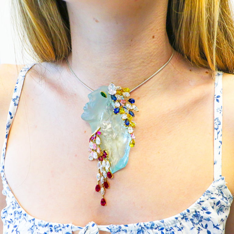 Pendant Hand-Carved by the Renowned Suzanne 'Regan' Pascal at 1stDibs