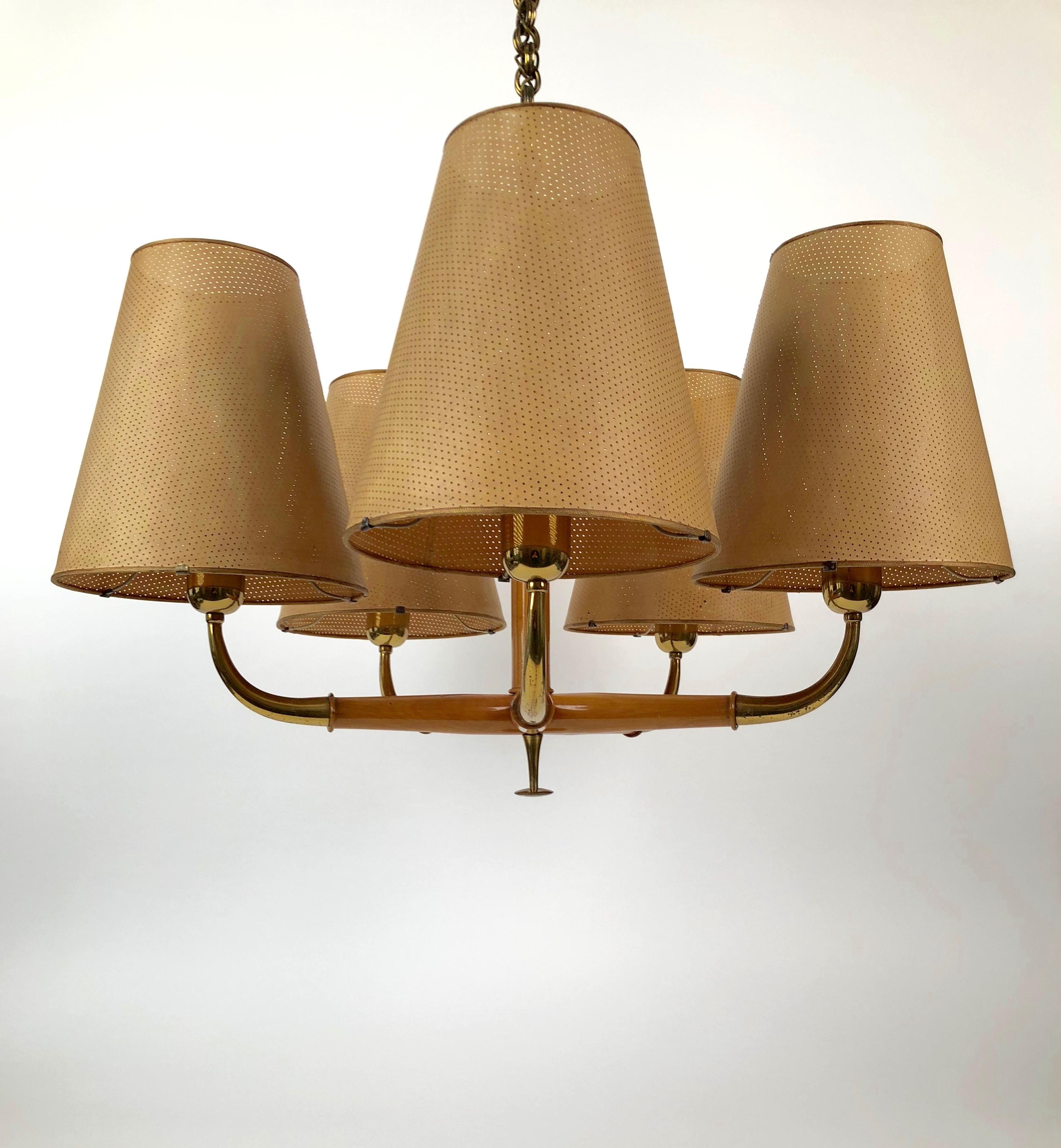 Pendant Light from Josef Frank with Original Shades, 1930s at 1stDibs