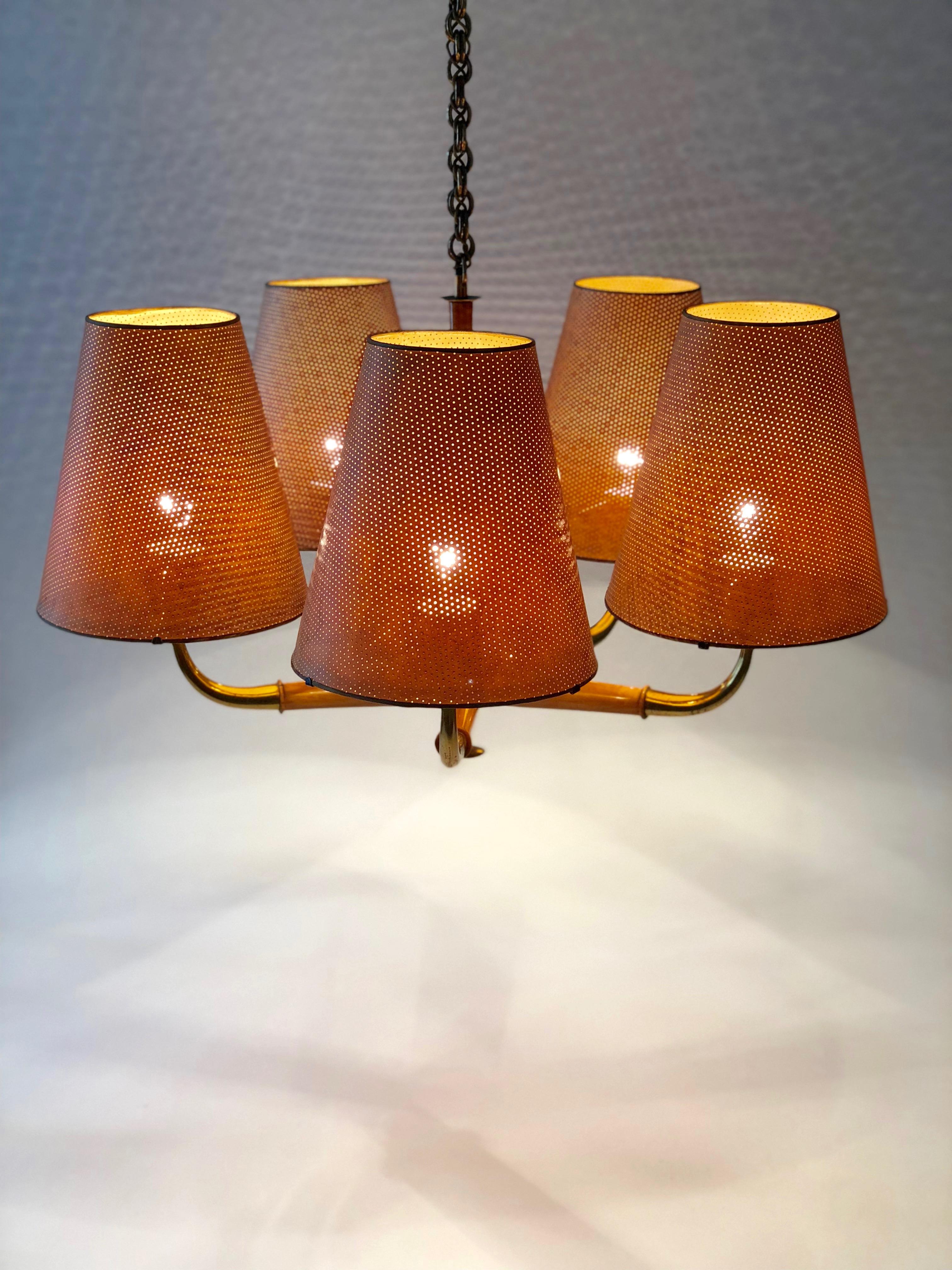 Pendant Light from Josef Frank with Original Shades, 1930s at 1stDibs