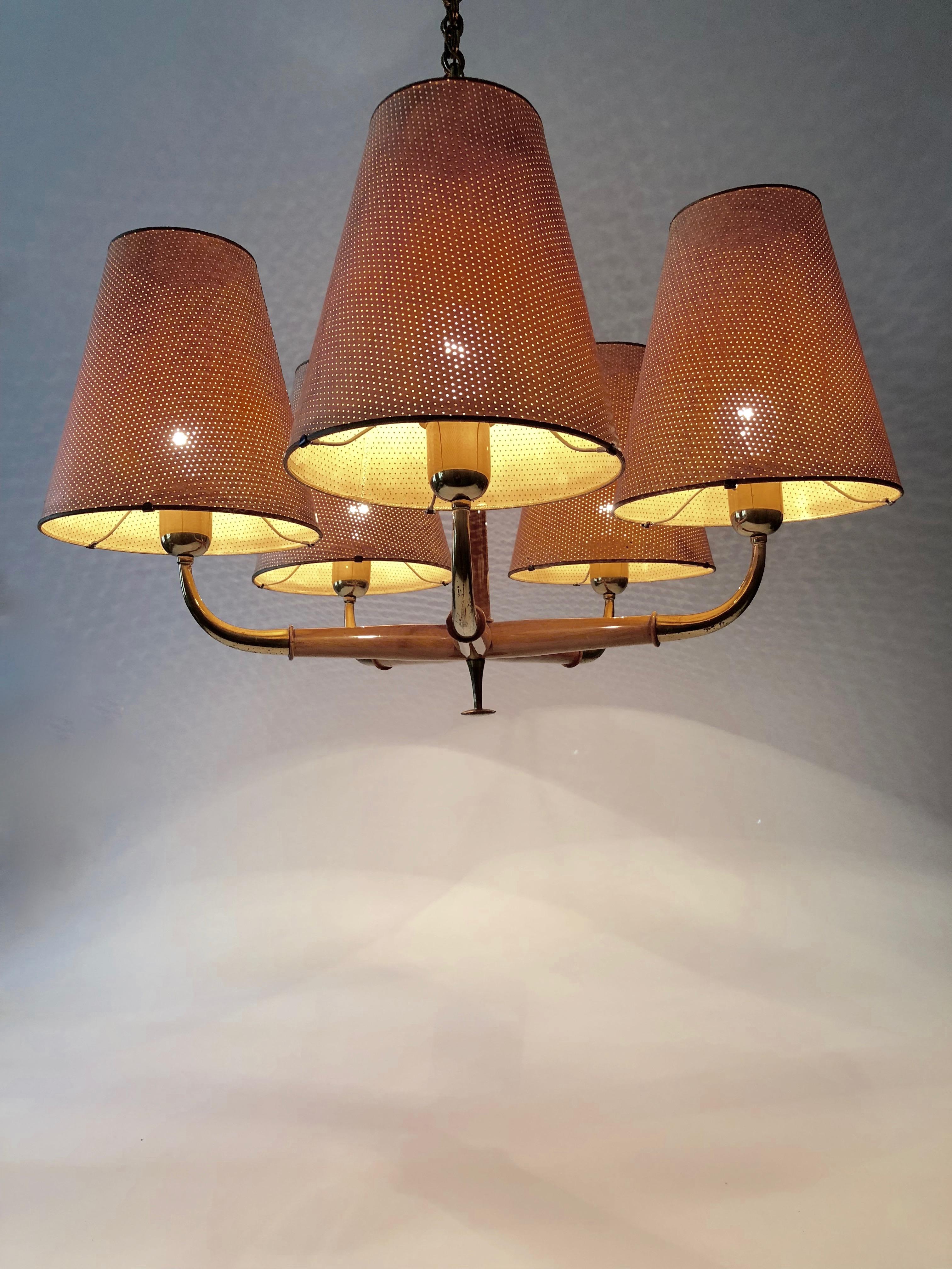 Pendant Light from Josef Frank with Original Shades, 1930s at 1stDibs