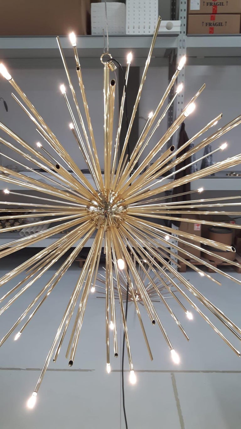 Pendant Light in Brass with Gold-Plated Finish For Sale at 1stDibs