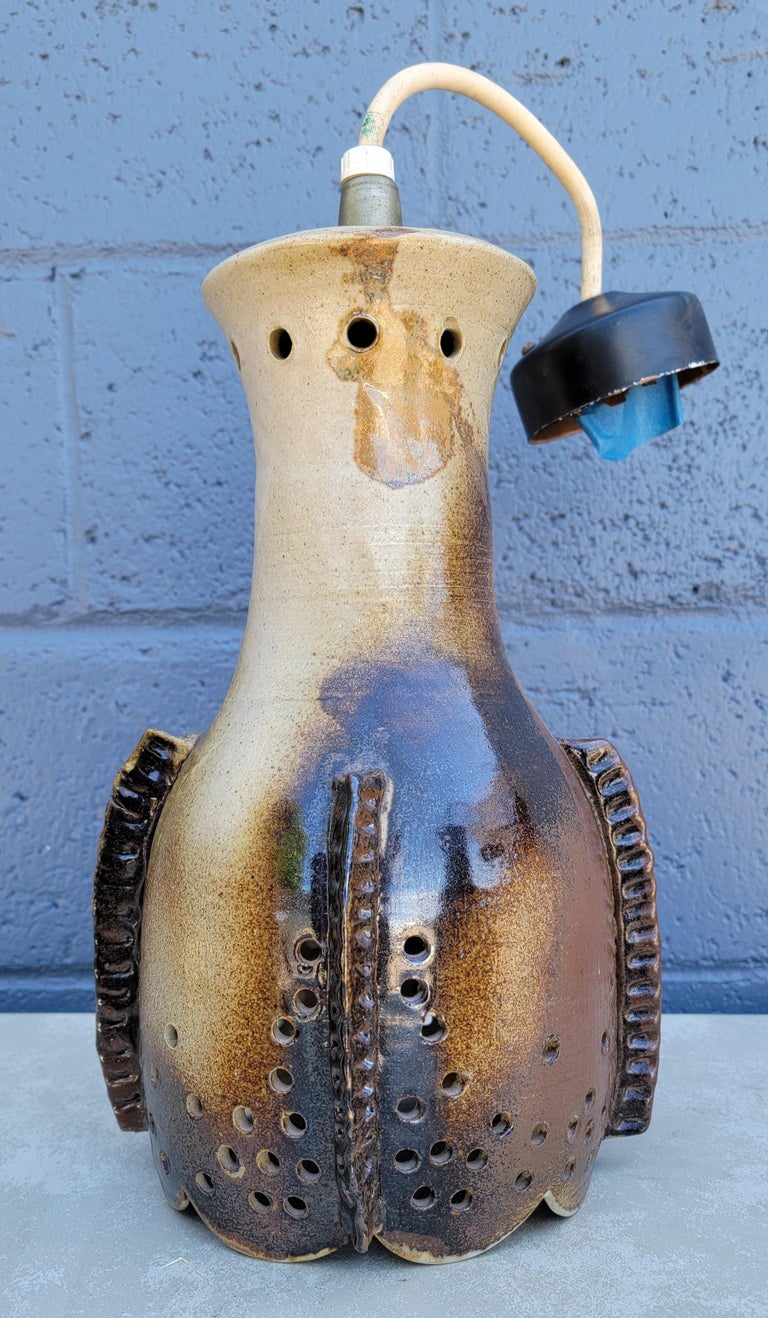 Pendant Lights Studio Pottery Set 3 For Sale at 1stDibs