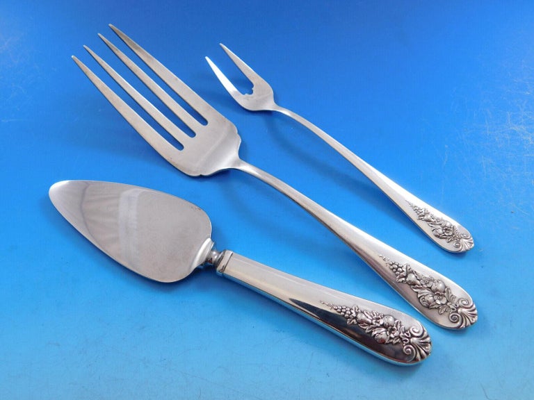 Pendant of Fruit by Lunt Sterling Silver Flatware Set for 8 Service 89 ...
