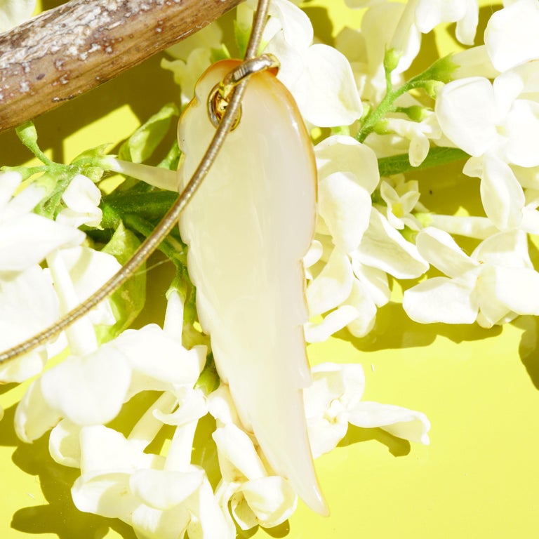 Pendant Wing Mother-of-pearl Gold Angel Wings a Perfect Gift Noble For ...