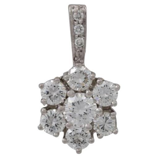 Clip Pendant with 1 Old European Cut Diam. Approx. 1.6 Ct For Sale at ...
