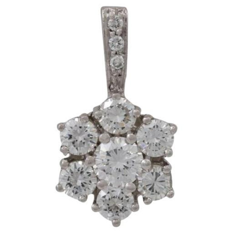 Pendant with 10 Brilliant-Cut Diamonds Total Approx. 1.2 Ct For Sale at ...