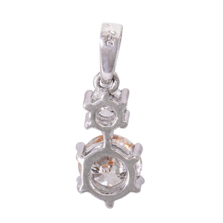 Pendant with 2 Diamonds For Sale at 1stDibs