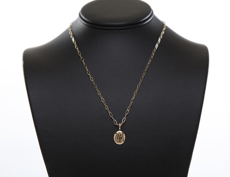 Pendant, Yellow Gold Logo Charm For Sale at 1stDibs
