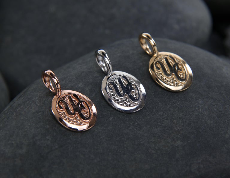 Pendant, Yellow Gold Logo Charm For Sale at 1stDibs
