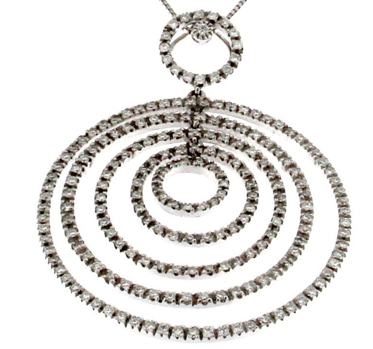 Pendent from the Collection "Fulcrum" 18 Karat White Gold and Diamonds ...
