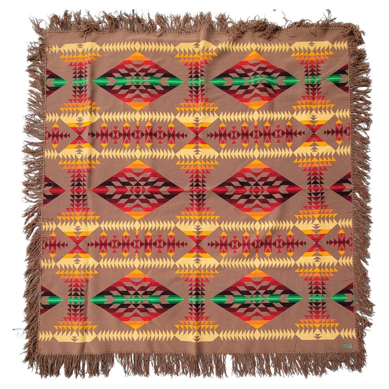 Pendleton Cayuse Blanket with Fringe at 1stDibs