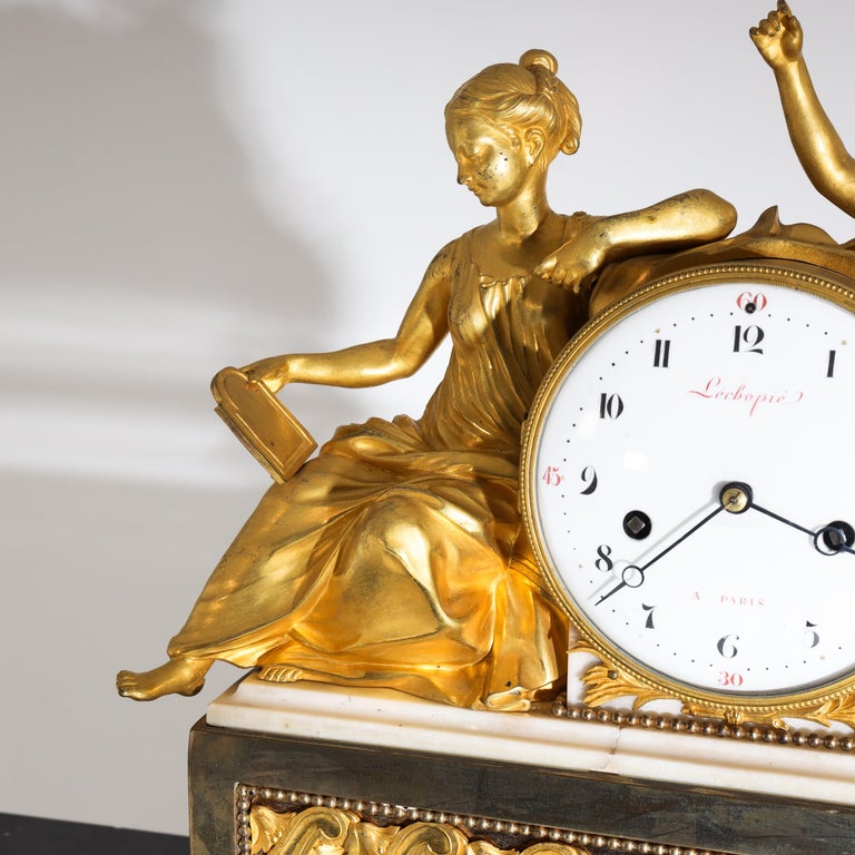 Pendule Clock “Studying the Tablets of the Law”, France, Paris, circa ...