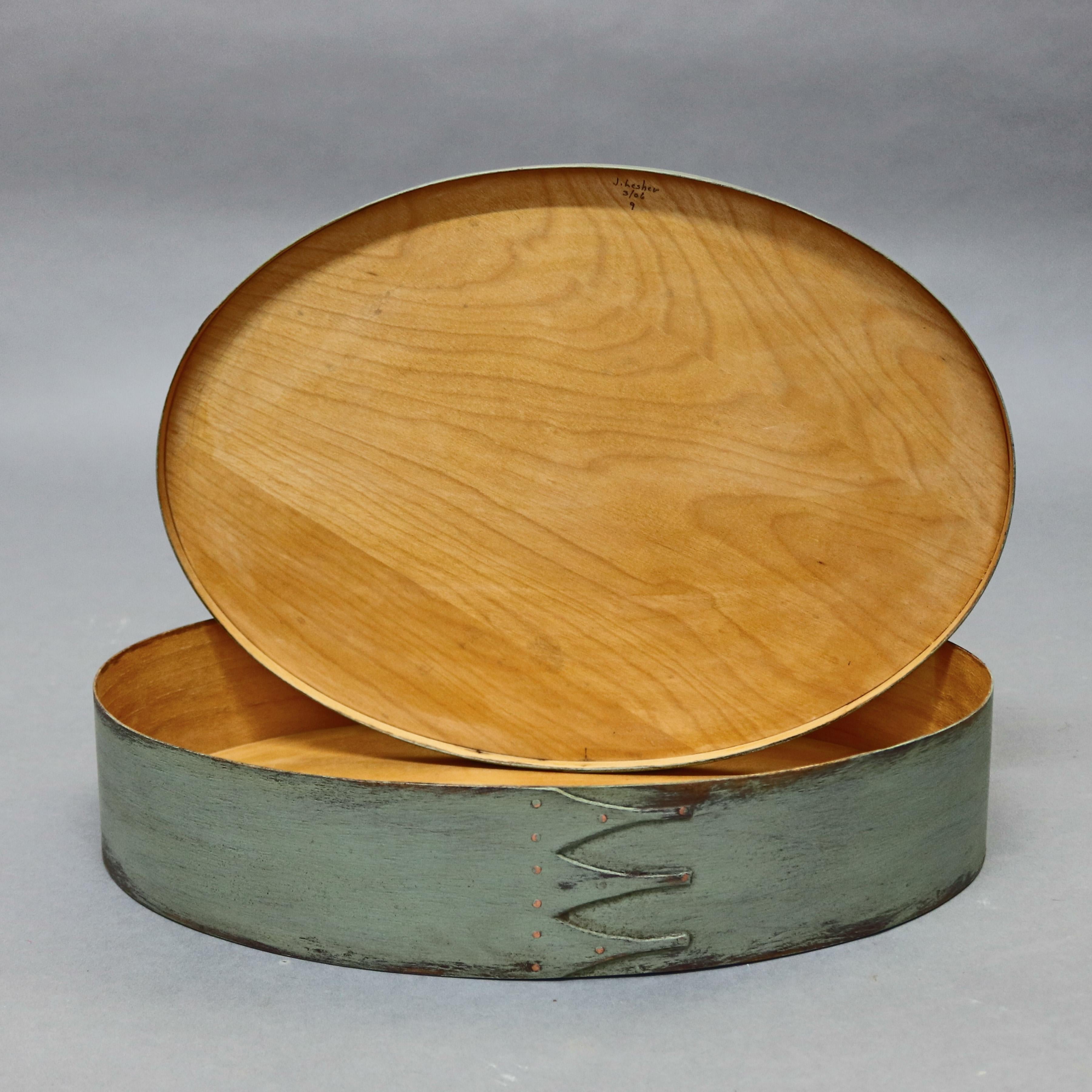 Pennsylvania Dutch Shaker Four-Finger Lidded Box by James Lesher, 20th ...