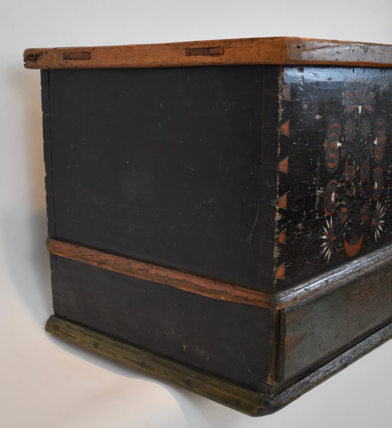 Pennsylvania German Painted and Decorated Chest over Three Drawers at ...