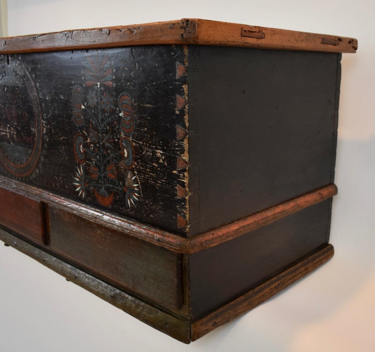 Pennsylvania German Painted and Decorated Chest over Three Drawers at ...