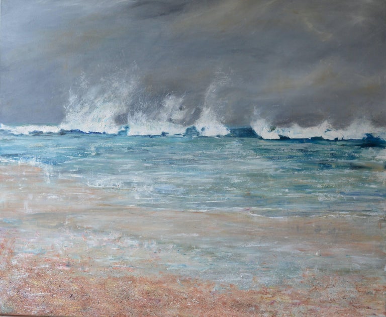 Penny Rumble - White Water, Contemporary SeascapeOil Painting at 1stDibs