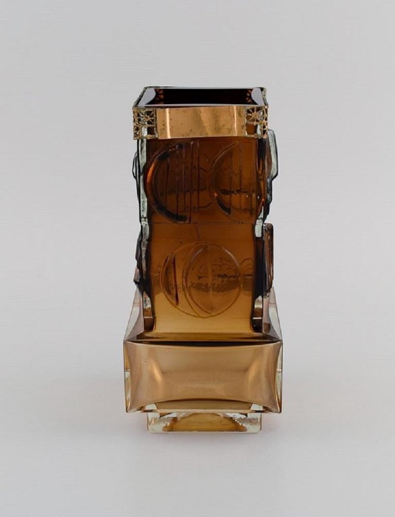 Pentti Sarpaneva for Turun Hopea, Maljakko Vase in Smoky Art Glass For ...