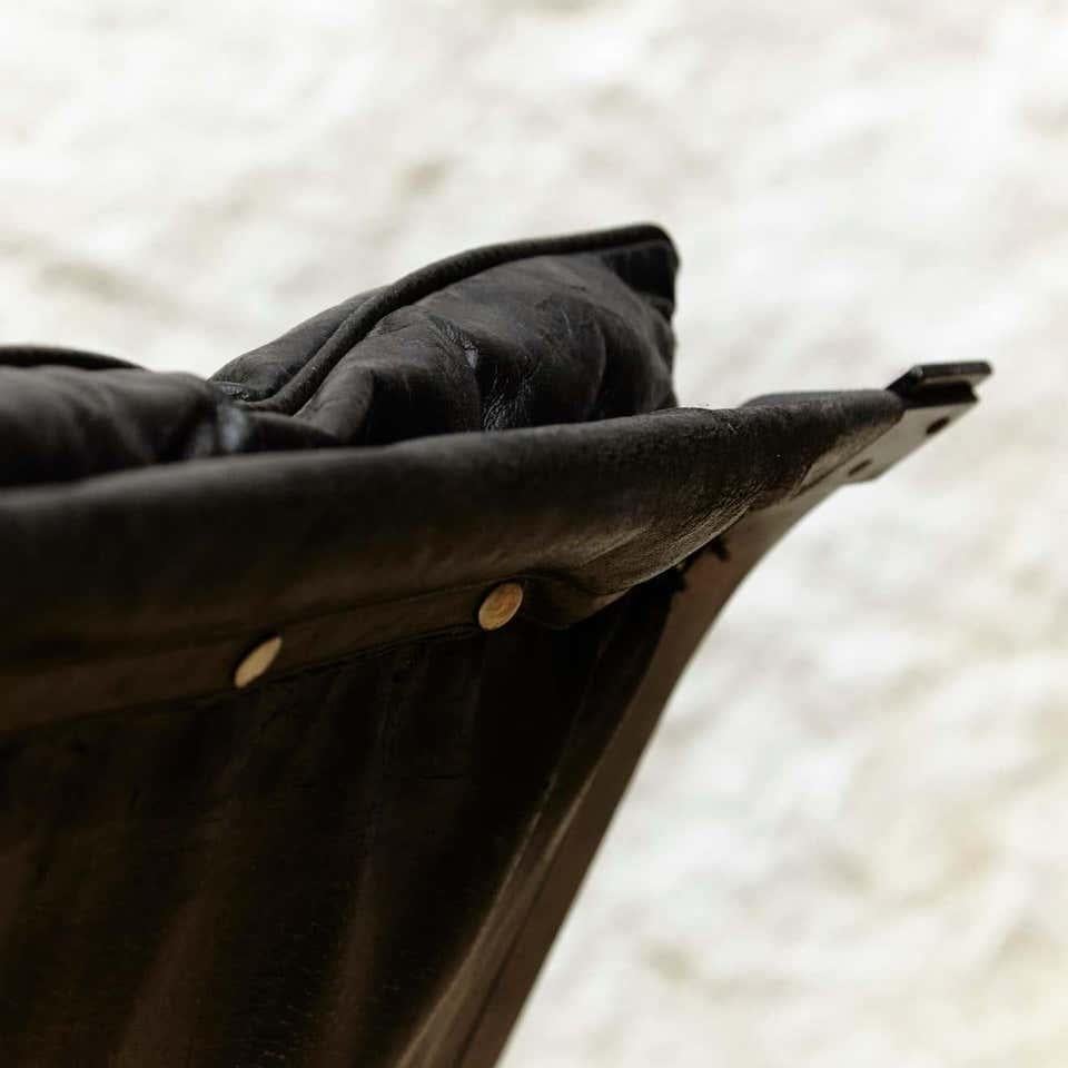 Pep Bonet Tuman Black Leatherette Lounge Chair for Levesta, circa 1969 ...