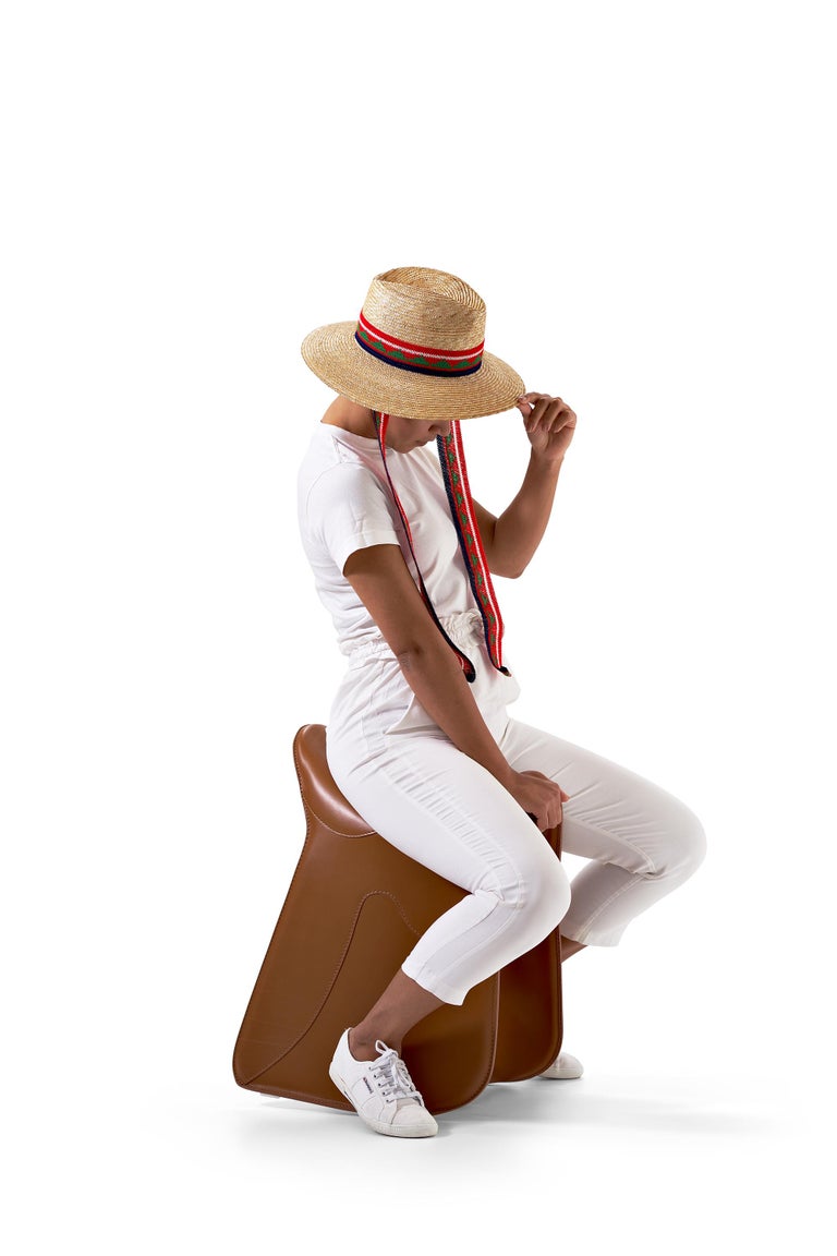 Pepe Chair in Natural Leather by Raffaella Mangiarotti For Sale at 1stDibs