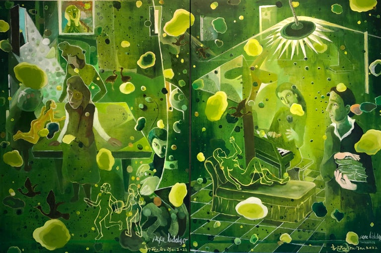 Pepe Hidalgo and Guo Yan - Journey to the Light (diptych) - oil and ...