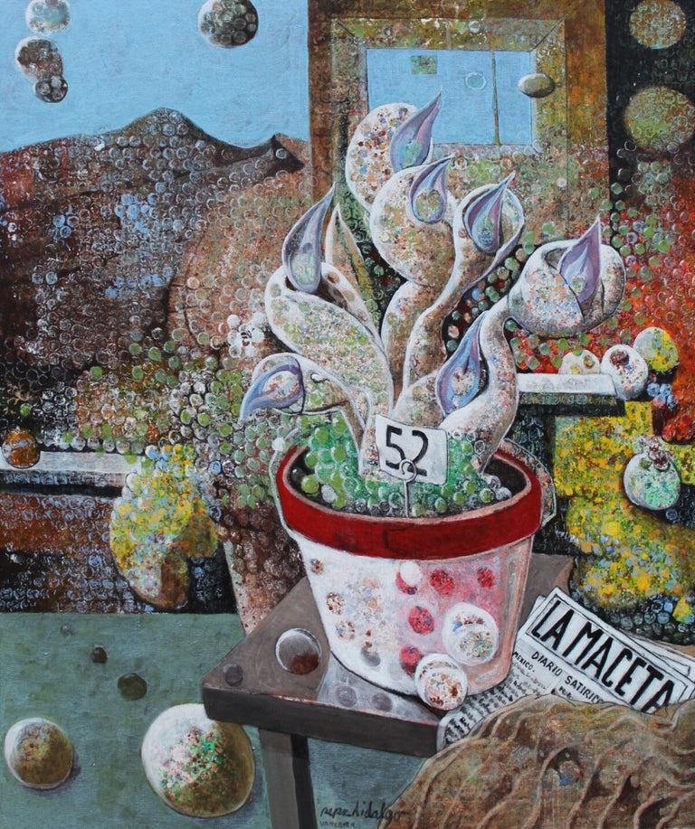 Pepe Hidalgo - La Maceta - acrylic on canvas For Sale at 1stDibs