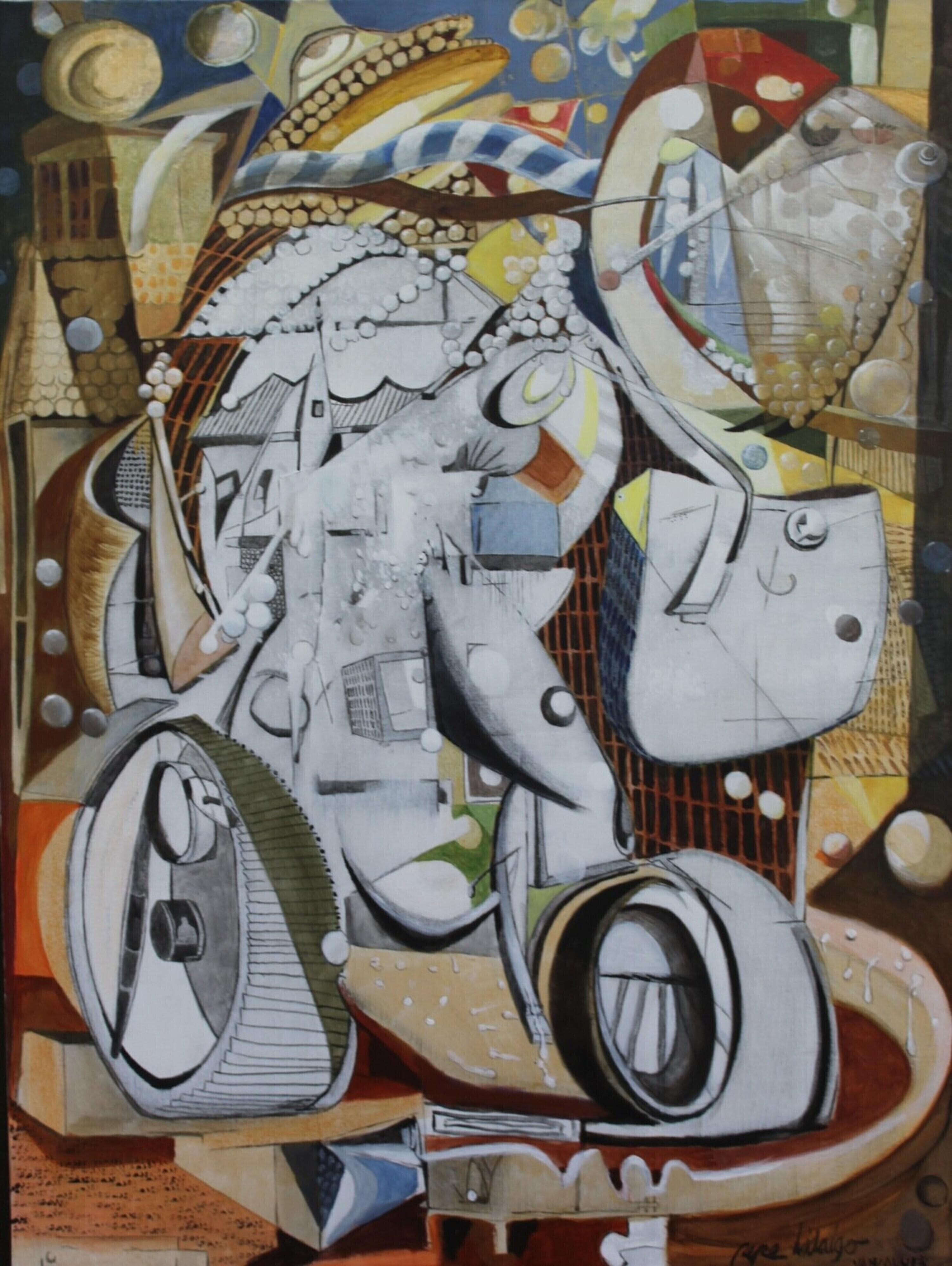 Pepe Hidalgo - The City - acrylic on canvas For Sale at 1stDibs