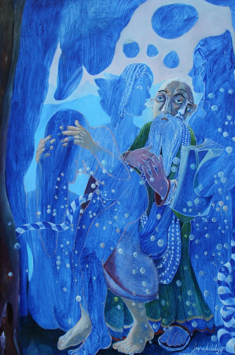 Pepe Hidalgo - The Temptation in Blue - acrylic on canvas For Sale at ...