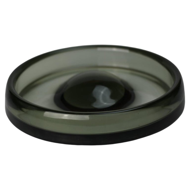 Per Lutken For Holmegaard, Smoky Glass 'Safir' Bowl Signed For Sale at ...